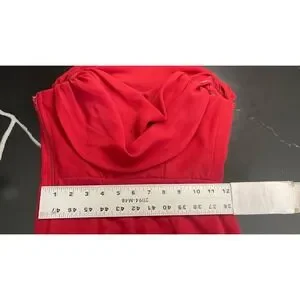 Birdy Grey | Dresses | Birdy Grey Ruby Red Chiffon Strapless Cowl Neck ...